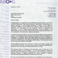 Letter From The American Board Of Obstetrics And Gynecology | Media ...